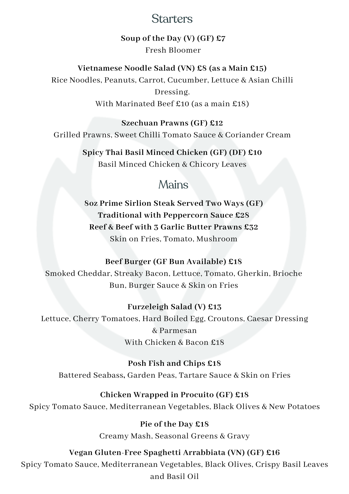 view menus